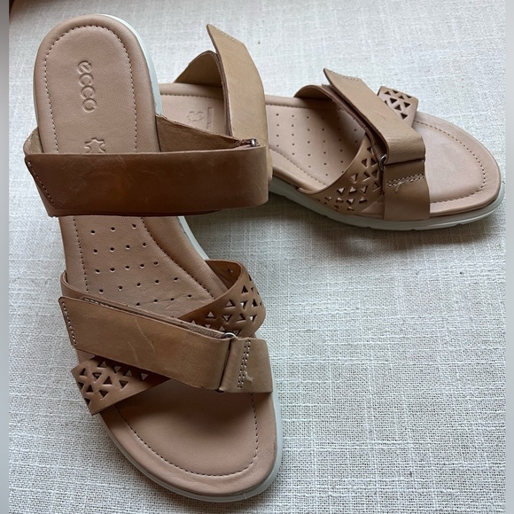 Ecco | Shoes | Ecco Felicia Wedge Sandal Rose Dust Adjustable Womens Us ...